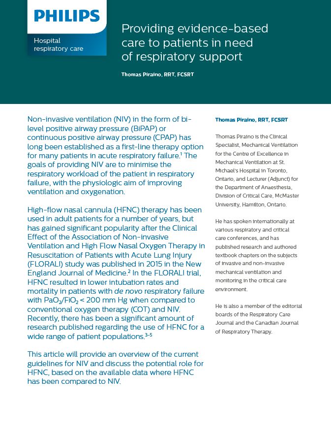 V60 Plus Ventilator - NIV & High Flow Therapy Integration | Philips ...